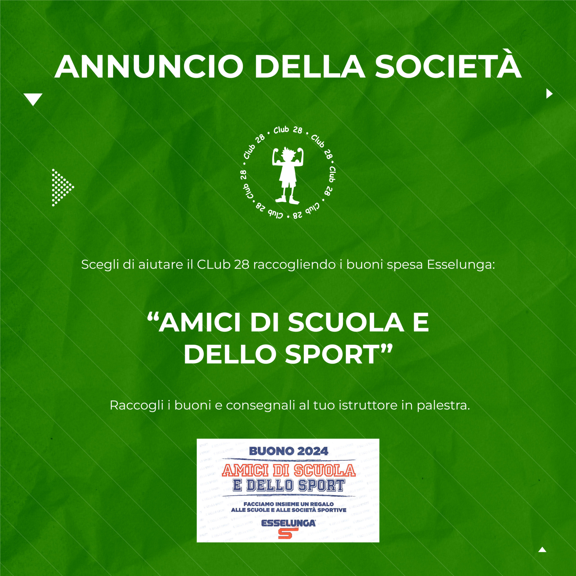 Raccolta buoni Esselunga - ASD Club 28 | Club 28 SSD s.r.l.