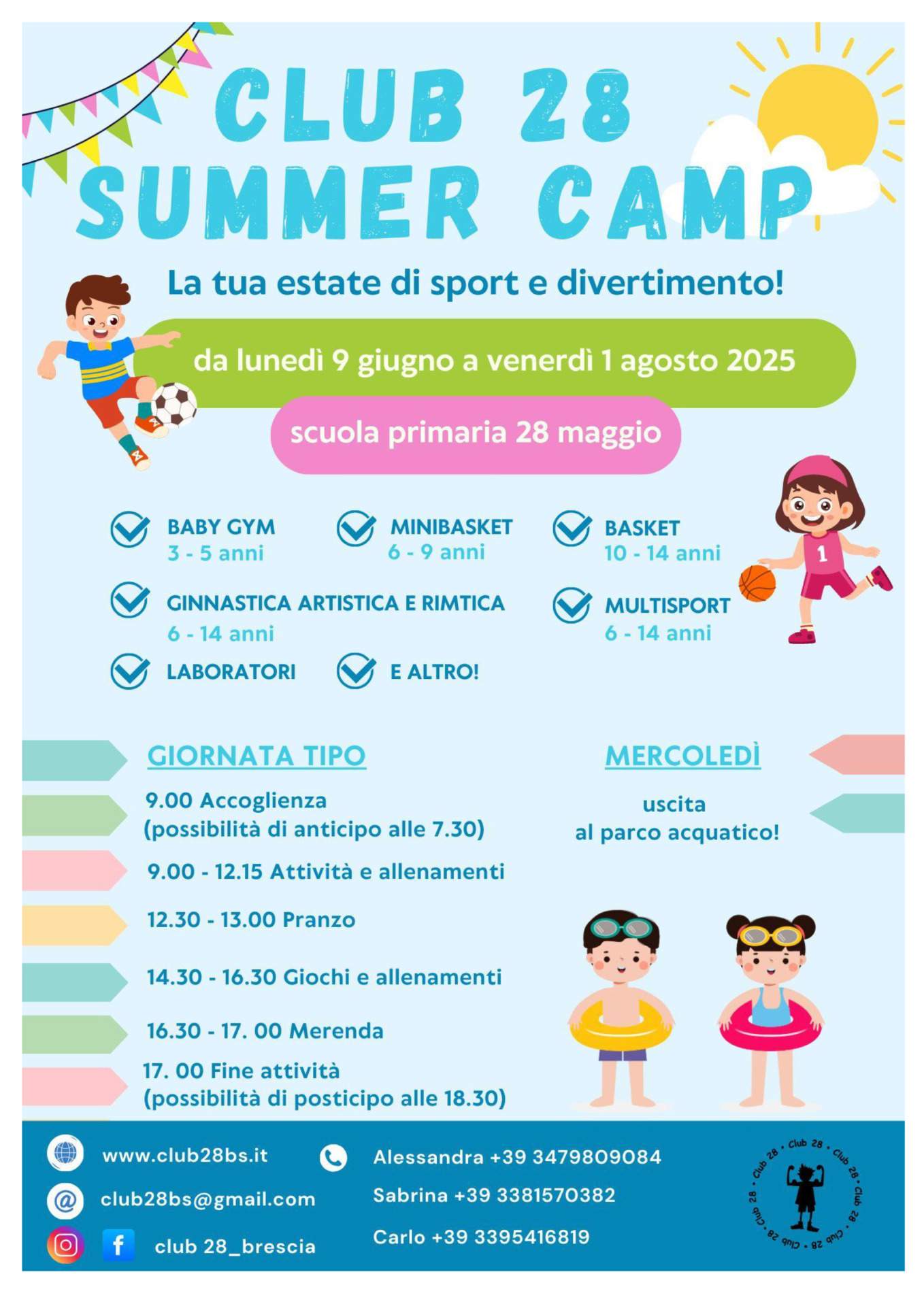 Summer Camp 2025 - ASD Club 28 | Club 28 SSD s.r.l.